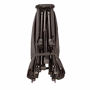 Kamp-Rite Standard Kwik Cot Quick Setup 1 Person Sleeping Bed with Side Storage Pockets, Storage Hammock and 600D Carry Bag, Black