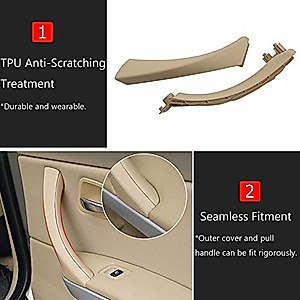 Jaronx for BMW 3 Series E90/E91 Door Handle Replacement Kit,Outer Cover+Door Pull Handle Passenger Door Handle for BMW 316 318 320 323 325 328 330 335 (2004-2011)(Right Side,Pull Handle+Outer Cover)