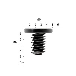 RapidSparesLtd Pack of 500 M3x4 New Black Zinc Wafer Head Laptop Machine Screw Philips Head