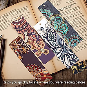 MWOOT 30Pcs Fractal Paper Bookmarks, Double-Sided Page Book Makers Kit for Kids Students School Office, Unique Creative Bookmark for Book Lovers Classroom Prizes Reading Supplies (15 Styles,15x4cm)
