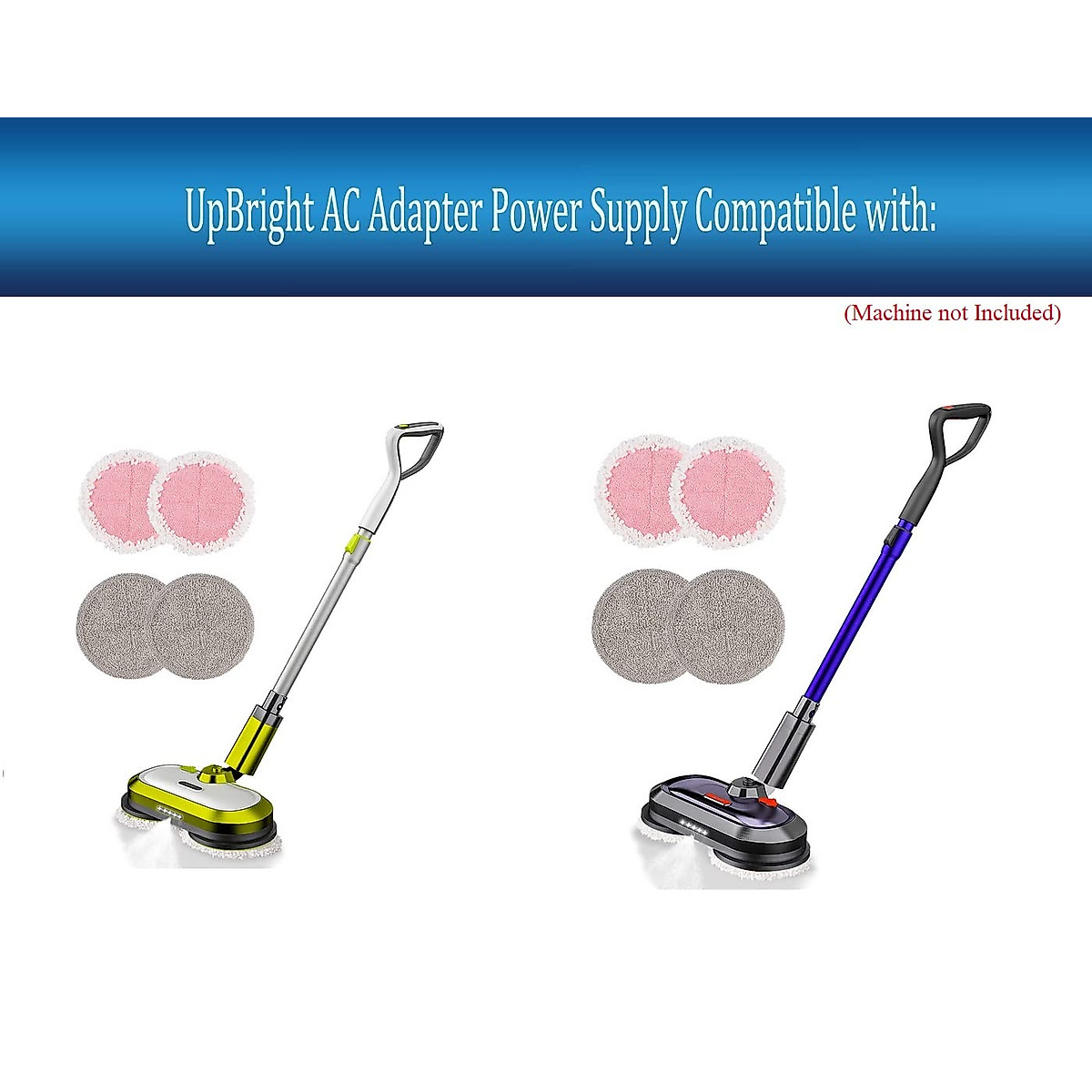 UpBright 12.6V AC/DC Adapter Compatible with VMAI G700 P700 11.1V 2550mAh Li-ion Battery 30W Cord-Free Clean Master Cordless Electric Spin Mop Floor Cleaner 12.6VDC 1000mA 1A Power Supply Cord Charger