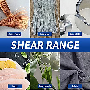 stedi Scissors Heavy Duty, Multipurpose Shears with Finely Serrated Blades,Easy Cutting Electrical Cable Notch, Insulation, Non-Slip Comfortable Handle, Cuts Wire, Carton,Soft Cable