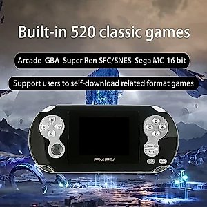 Daxceirry PMP4 Retro Portable Handheld Emulator Game Console 32 Bit 500 in 1 Game PMPIV Classic Console Support Headphone Output Video HD Display