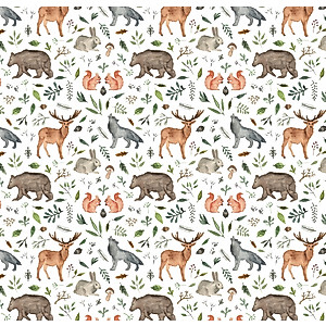 Stesha Party Woodland Wrapping Paper Forest Animal Baby Gift Wrap - 30 x 20 Inch (3 Sheets)