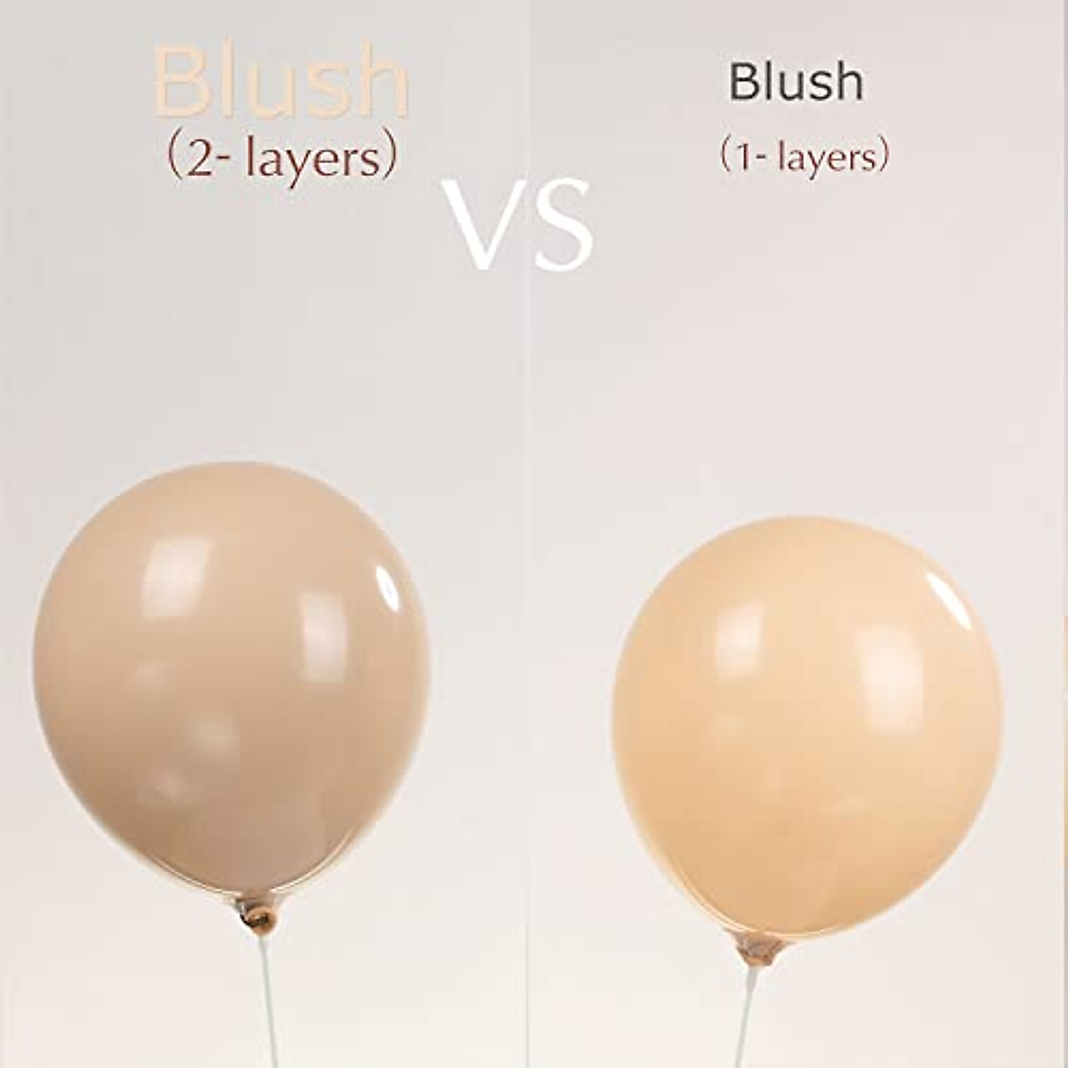 Kozee Double-Stuffed Nude Blush Balloons Different sizes 63 PACK 18+12+10+5 inch Peachy beige Balloon Garland kit For Wedding Birthday baby shower anniversary decorations