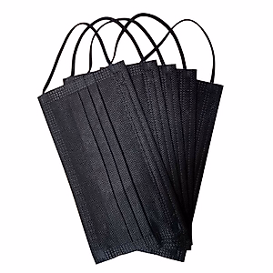 Surgipack MFCRERO Black Disposable Protective Mask - Pack of 50, Earloops & Adjustable for Daily Use - Non-Woven Face Masks from Healthy Supplies