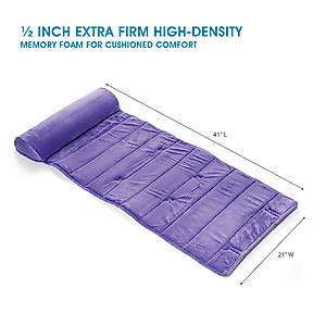 My First - Toddler Nap Mat, Memory Foam Sleeping Mat with a Removable Pillow, Portable and Compact, ‎21 x 9.5 x 1 inch, Purple, Pack of 1