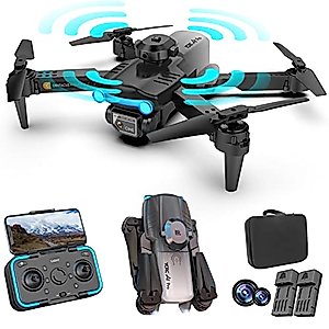 RiskOrb Drone with 1080P Dual Camera for Adults/Kids,FPV Foldable Quadcopter,Carring Bag,2 Batteries