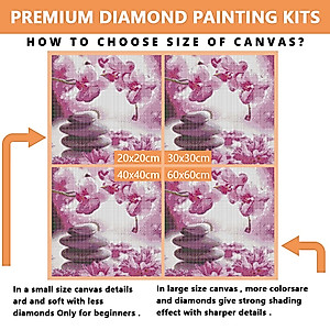 WHITELOTOUS Christmas Wreath Diamond Painting Kits, Xmas Wreath Diamond Art Kits for Adults, Garland Partial Drill Shiny Diamond Embroidery Pictures Arts Craft for Home Wall Decor Gift 30x30/12x12