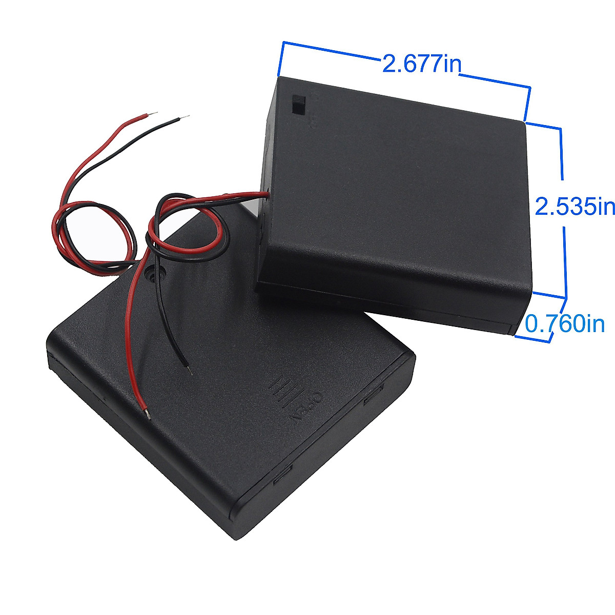 LAMPVPATH (Pack of 3) 4 AA Battery Holder with Switch, 6V Battery Holder with Switch, 4X 1.5V AA Battery Holder with Leads and Switch