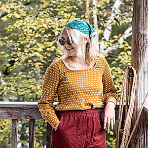 Kolo Topdrawer Japanese Handkerchief, 100% Cotton, Bamboo Pattern, Navy