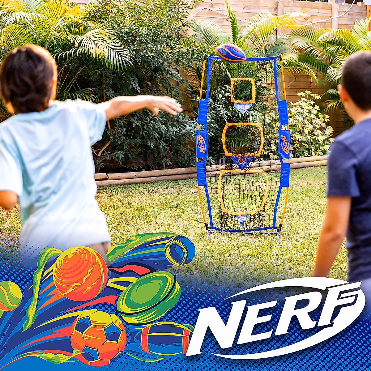 Nerf Pro Pass Football Target - Large 5 FT x 2 FT Target - Improve Any Young Quarterbacks Accuracy
