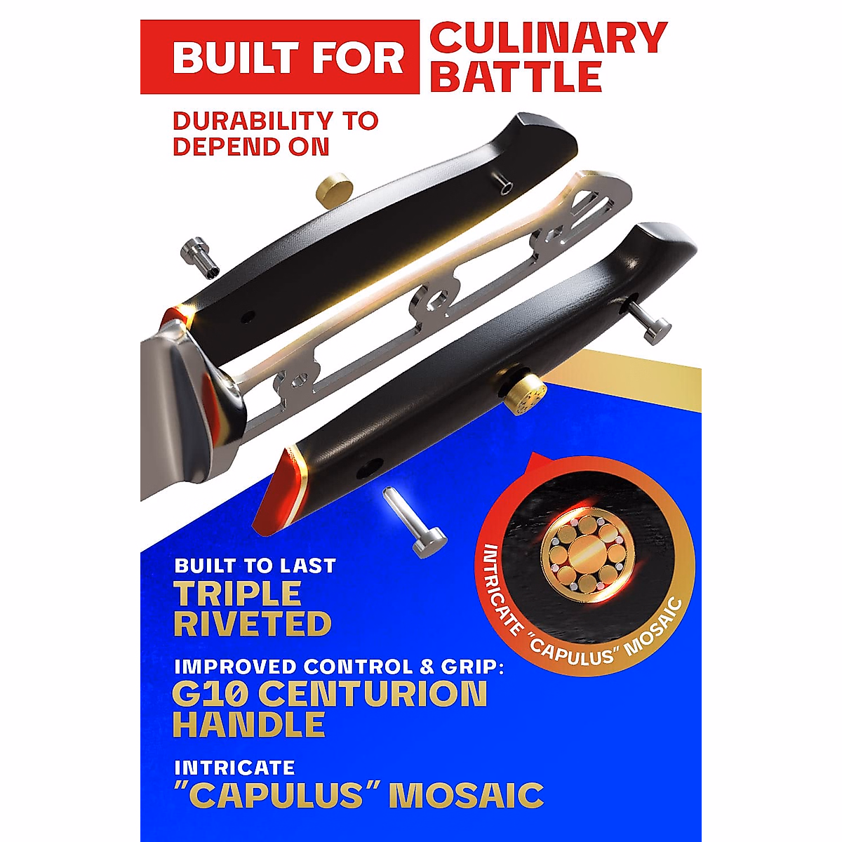 DALSTRONG Fillet Knife - 7 inch - Flexible Kitchen Knife - Centurion Series - Swedish 14C28N High Carbon Stainless Steel - Boning, Trimming, Skinning - Razor Sharp - G10 Handle Boning Knife - w/Sheath