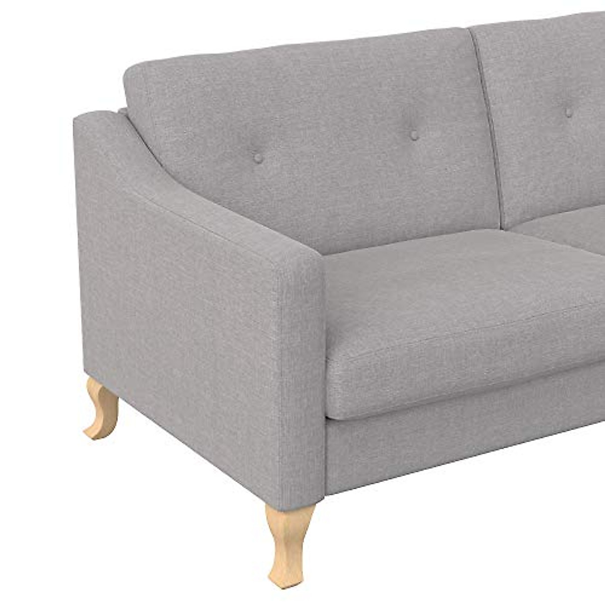 Mr. Kate Tess Sofa with Soft Pocket Coil Cushions, Small Space Living Room Furniture, Light Gray Linen