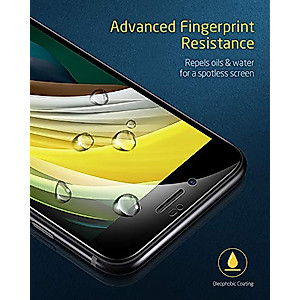 ESR Tempered-Glass for iPhone SE Screen Protector,[2-Pack] [3D+ Maximum Protection Full Coverage], Premium Tempered Glass Screen Protector for iPhone SE 2020, 4.7", (Black)