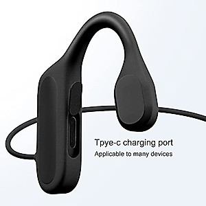 OCUhome Bone Conduction Headphones, BL09 Bluetooth Earphone IPX5 Life Waterproof Long Standby Stereo Wireless Hanging-Ear Bone Conduction Headset for Sports Black