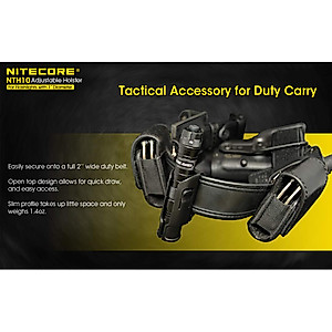 NITECORE NTH10 Adjustable Hard Holster for Flashlights with 1 inch Tube Diameter