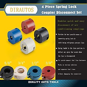 Master Disconnect 26Pcs With Gloves,Master Quick Disconnect Tools for Automotive AC Fuel Line Transmission Oil Cooler Line Disconnects,Include Scissor Remover,Compatible with Most Ford Chevy GM Models