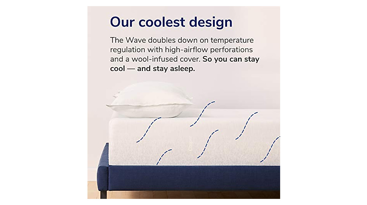 Casper Sleep Wave Mattress - Luxury Support & Cooling Technology