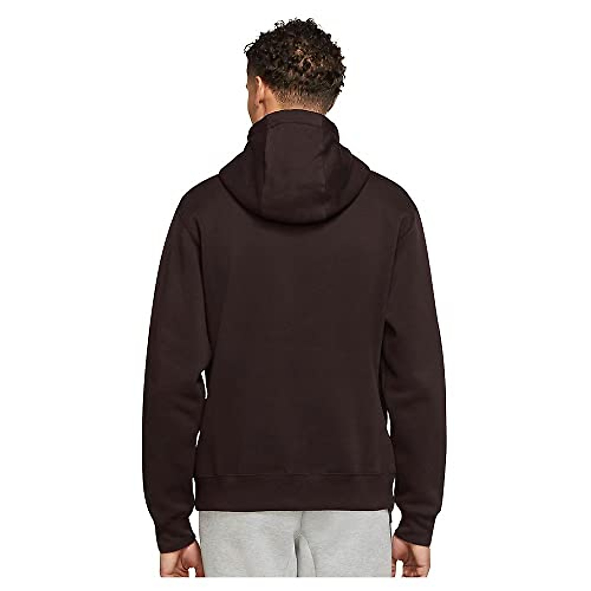 Nike Men's NSW Club Pullover Hoodie Jersey (as1, alpha, l, regular, regular, Brown Basalt, Large)
