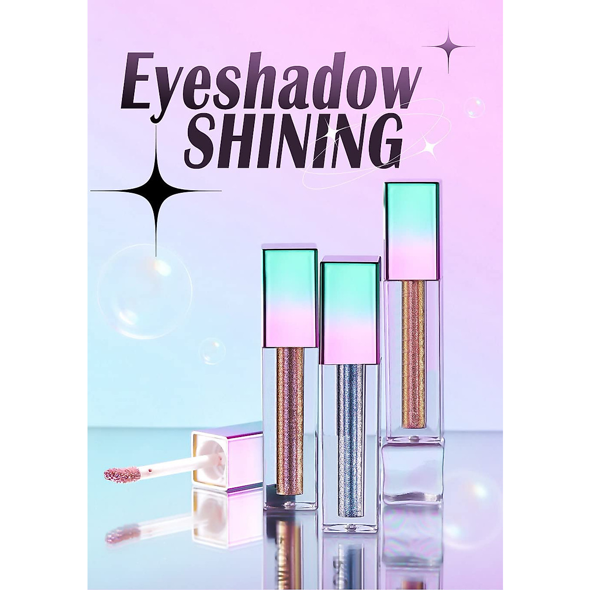 ABELYN 10 Colors Glitter Liquid Eyeshadow Makeup Set Long Lasting Highly Pigmented Liquid Eye Shadow Shimmer Metallic Shining Sparkly Eyeshadow Cosmetics