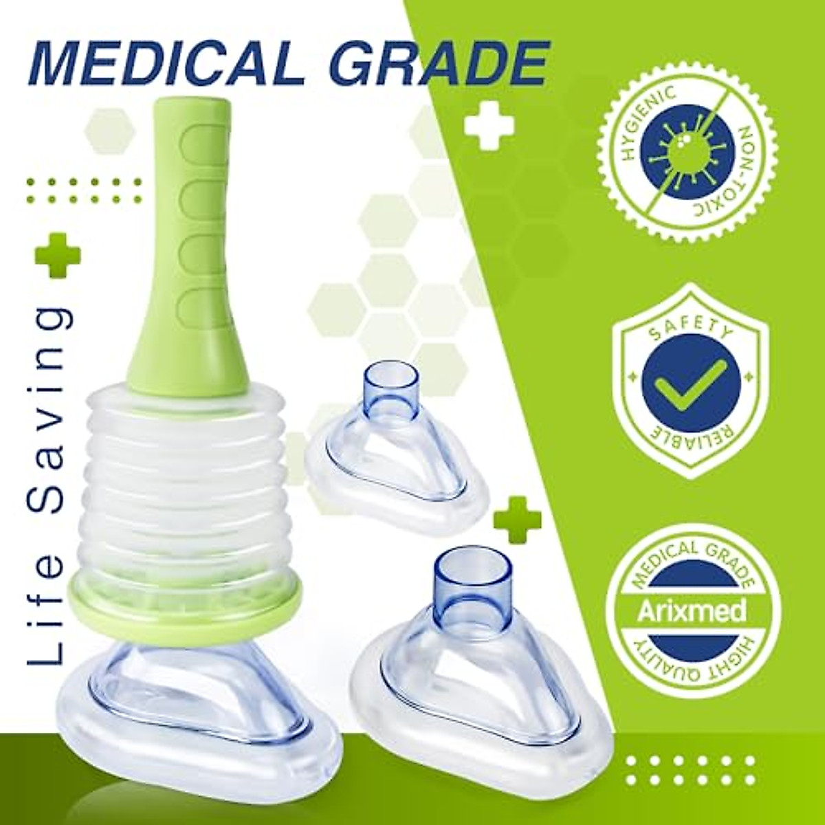 Choking Rescue Device for Kids and Adults, Anti Choking Device, Arixmed Portable Choking Rescue Device, First Aid Choking Device - Home Kit