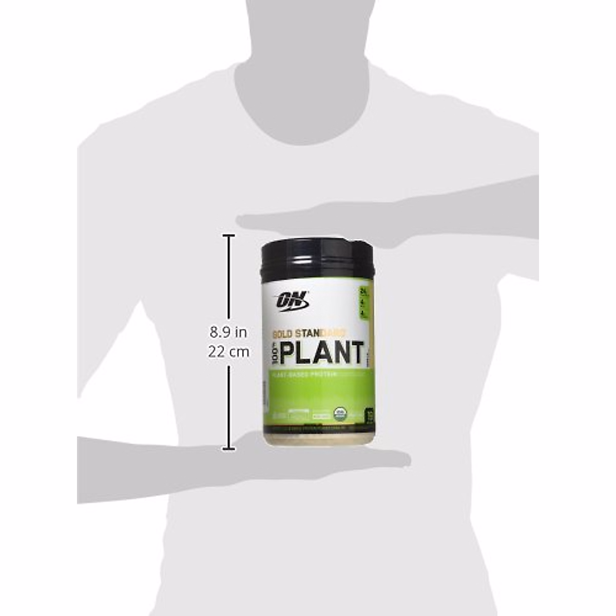 Optimum Nutrition Gold Standard 100% Organic Plant Based Protein Powder, Vitamin C for Immune Support, Vanilla, 1.51 Pound