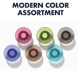 Quartet Strong Magnets, Glass Whiteboard, Dry Erase Board, Large, Assorted Colors, 6 Pack (85392)