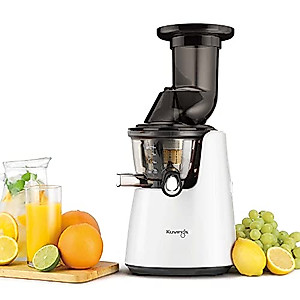 Kuvings Whole Slow Juicer Elite C7000W - Higher Nutrients and Vitamins, BPA-Free Components, Easy to Clean, Ultra Efficient 240W, 60RPMs,White,Whilte