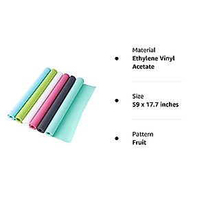 Wkae 6 rolls EVA Refrigerator Mats ，Washable Fridge Shelf Liners ，Non-Slip Can be Cut Drawers Table Kitchen Cupboard PlasticTable Placemats Non-Adhesive，59inch×17inch