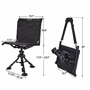 TIDEWE Hunting Blind (Veil Rush) & 3 Legs Hunting Chair