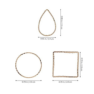 SEWACC 30pcs Jewelry Findings for Making Jewelry Earring Hoops for Jewelry Making Earring Kit Geometry Dangle Earring Making Kit Earring Supplies Earring Charms Heart Made