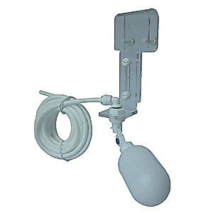 ZAOJIAO Auto-top-Off ATO Solution Auto Water Filler Adjustable Float Valve Mounting Aquarium Sump + 1/4" Tube 3 Meters 9.8ft Pipe RO Water Filter System PE White