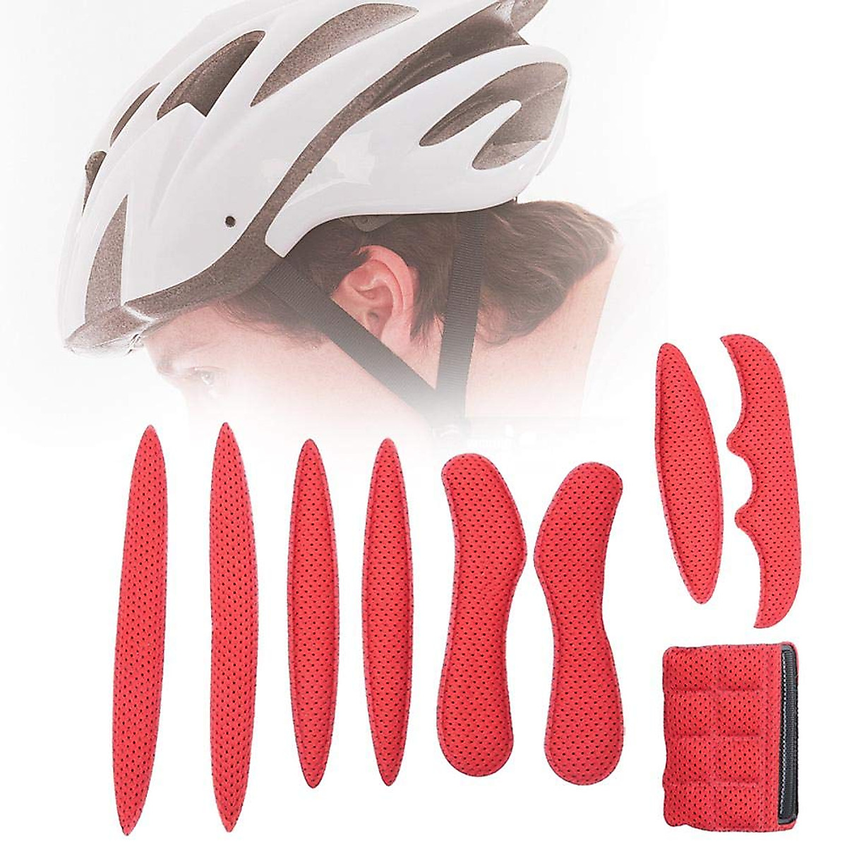 VGEBY1 Helmet Foam Pads, Anti-Collision Helmet Padding Kit Helmet Sponge Replacement Universal Foam Pads Set(Inner Lining)