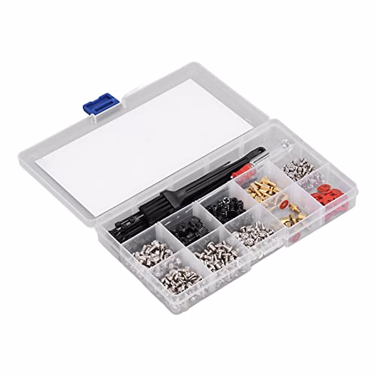 366 Pcs Computer Screw Set Motherboard Screw Kit Computer Screw Parts Motherboard Standoffs Screw Kit with Screwdriver Brush