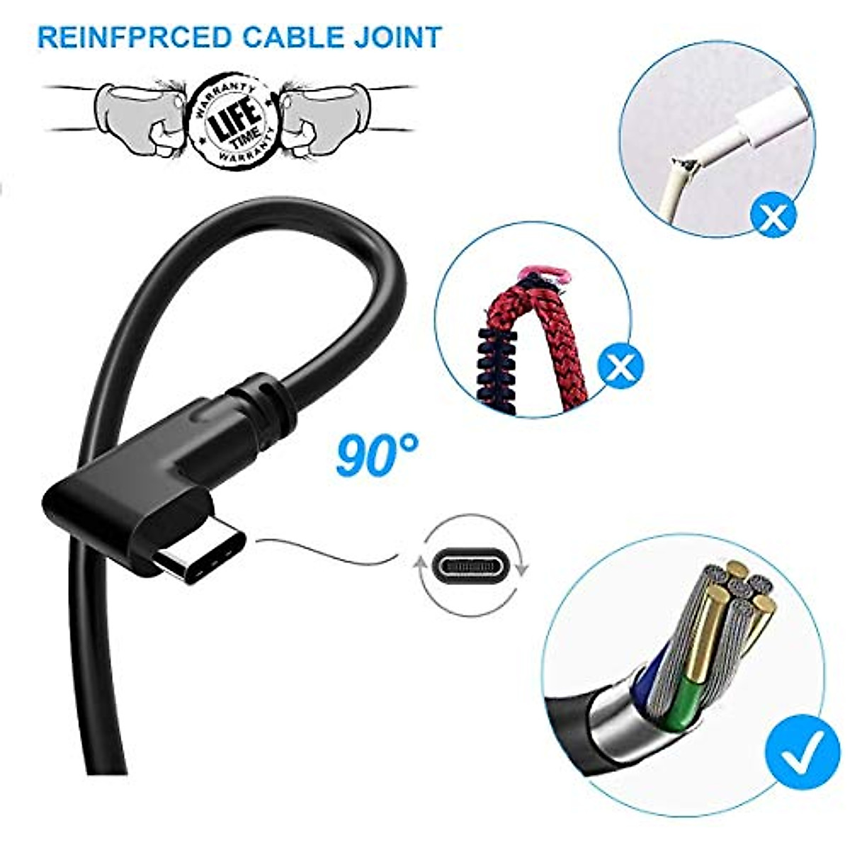 USB Type C Cable 10ft(3m) Oculus Quest Link, High Speed Data Transfer Fast Charging Cable Compatible for Quest and Gaming PC