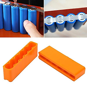 2PCS Battery Welding Clamp Industrial Plastic 18650 Battery Container Adjustable Battery Pack Holder Welding Fixing Accessory(6-Section)