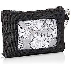 Vera Bradley Women's Recycled Lighten Up Reactive Zip ID Case Wallet, Black, One Size