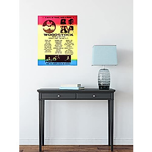 buyartforless Woodstock Line Up 20x16 Art Print Poster 3 Days of Peace Love & Music, Multicolor (16600 B)