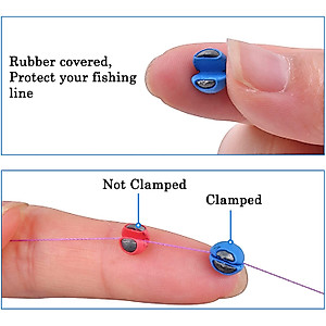 GaiRen Split Shot Fishing Weight Sinkers Kit Removable Rubber Weights for Carp Fishing Rigs Making End Tackle 10Sizes