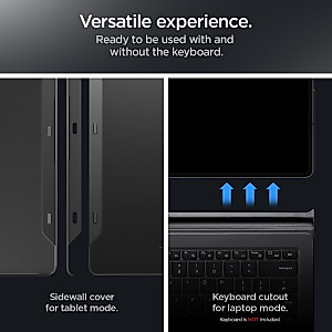 Spigen Thin Fit Pro Designed for 14.6 inch Galaxy Tab S10 Ultra Case (2024), Galaxy Tab S9 Ultra Case (2023), Galaxy Tab S8 Ultra Case (2022) Kickstand & S Pen Holder Compatible with Keyboard - Black