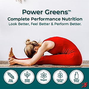 Power Greens, Superfoods Greens Powder, Super Greens, Improve Energy, Recovery and Performance, Probiotics & Digestive Support, Berry Flavor, 30 Servings