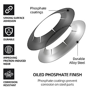 AR-PRO (8 Pack) Hard-to-Find Spring Steel Push-On Pushnuts - Dolly Wheel Lock Washers Fits 5/8" Dolly Axle Rods with Oiled Phosphate Finish