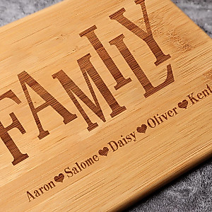 Personalized Cutting Board with Names, Wedding Gift for the Couple, Family, Custom Cutting Board Wood Engraved Customized Gifts for Couple Mr Mrs, Housewarming Closing Gift for Home Buyers
