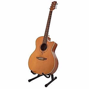 Clef Audio Labs Foldable Guitar Stand - Professional Quality, A-Frame, Universal Fit, Portable Stand for Acoustic, Electric Guitar, Bass, and More - Lightweight and Sturdy Design, Non-Slip Rubber Feet