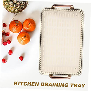 Zerodeko 3pcs Drain Tray draining Fruit Serving Tray drip Catcher Tray Kitchen soap Tray Household Fruit Tray Sink Dishwasher Dish Tray Drying Rack Water Cup The pet Drying pad