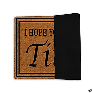 MsMr Funny Door Mat I Hope You Brought Tito's Indoor Outdoor Doormat Custom Doormat Entrance Floor Mat Home Office Welcome Mat 23.6"x15.7"