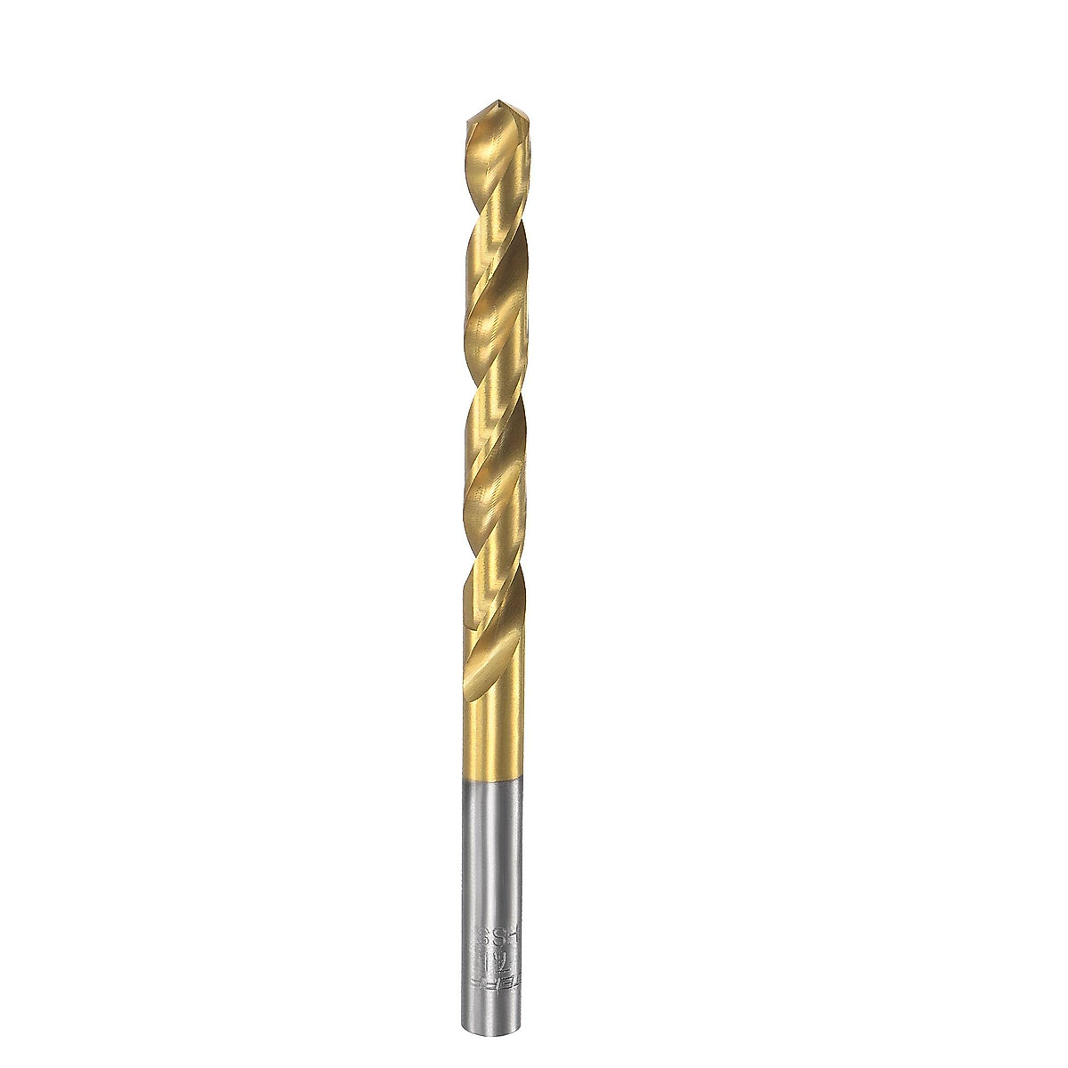 uxcell High Speed Steel Straight Shank Twist Drill Bit Fully Ground Titanium Coated 7.1mm Drill Diameter 109mm Total Length 60mm Drill Bit Length