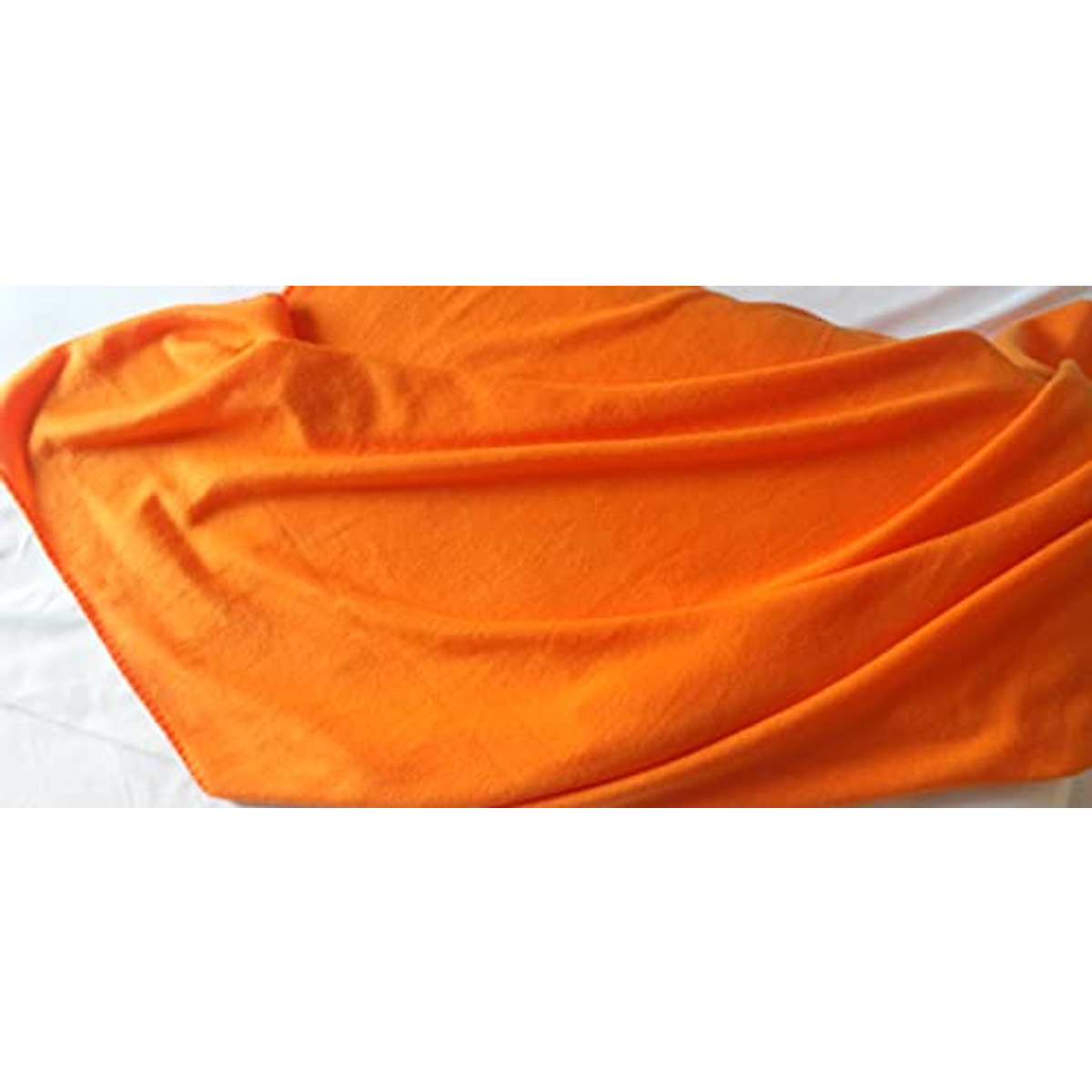 pasanfo Fleece Throw Blanket Lightweight Fleece Throw Cozy Soft Pet Friendly Fleece Blanket for Sofa,Couch 50 X 60 Inches(Orange Color)
