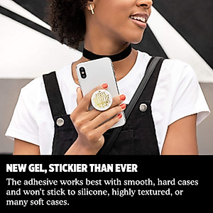 PopSockets Phone Grip with Expanding Kickstand, Mandala PopGrip - Golden Prana